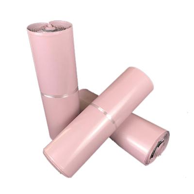Cina Pink Poly Mailing Bag For Clothing Shipping Courier Packaging With Handles in vendita