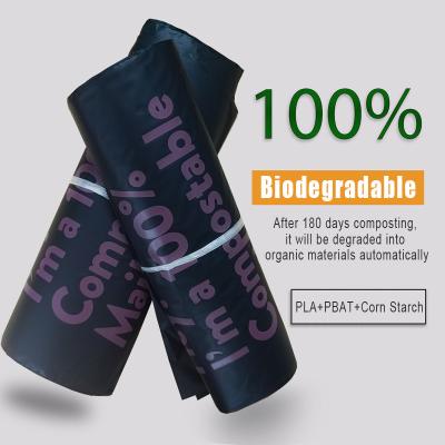 Cina Big Eco Friendly Poly Mailing Bag Packaging Black Biodegradable Compostable in vendita