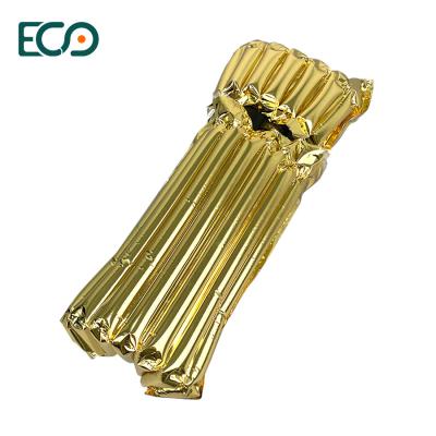 China Inflatable Air Column Roll Gold Foil Air Bag Air Pack Cushion Film Wine Bottle Chamber Bag Packaging for sale
