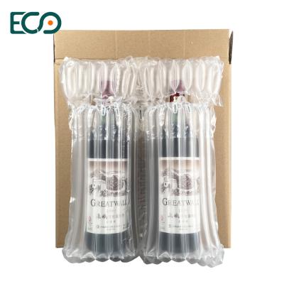 China Wholesale PA PE Nylon Air Column Bag Wine Bottle Protective Packaging with Shipping Express Box for sale