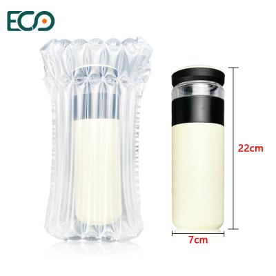 China Custom Size Air Cushion Packaging Shockproof Protective Shipping Bubble Bag For Water Cup Te koop