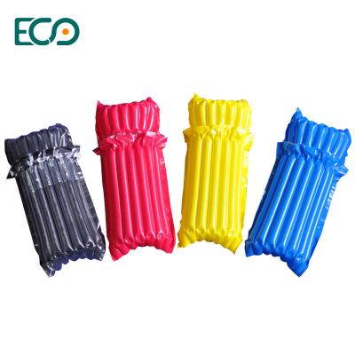 China Wholesale Custom Print Yellow Color Waterproof Inflatable Plastic Wrap PAPE Material Air Cushion Bag For Wine/Latop for sale