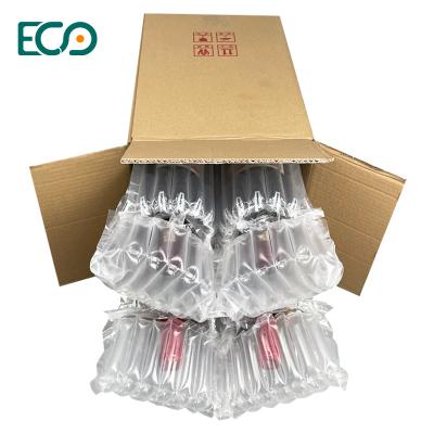 China 750ml Champagne Bag 4 Connection Air Column Bag PAPE Material Air Wrap Wine Bottle Protector à venda
