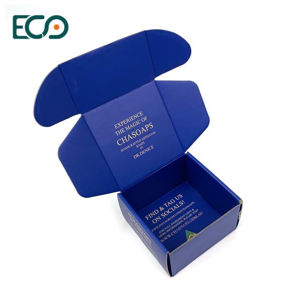 Quality Luxury Dark Blue Mini Gift Packaging Box Cosmetic Paper Box For Face Eyes Cream for sale