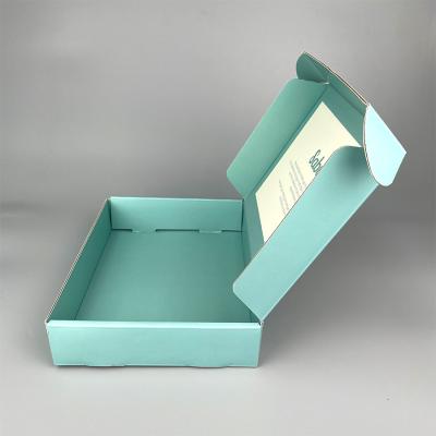 中国 9x6x2 Mint Green Shipping Boxes Custom Logo Cardboard Mailer Box For Wig Human Hair Clothing Gift 販売のため