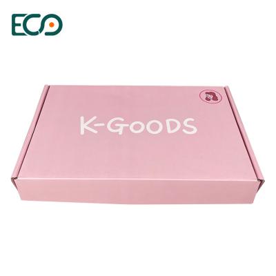 China Recycled Color Printing Pink Cosmetic Shipping Box Pink Corrugated Boxes Te koop