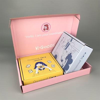 China Recycled Color Printing Pink Cosmetic Shipping Box Pink Corrugated Boxes Te koop