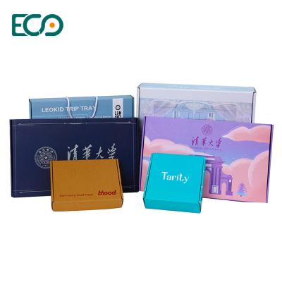 China Low Moq Recycled Color Printing Clothing Jewelry Mailer Shipping Box Custom Logo Te koop