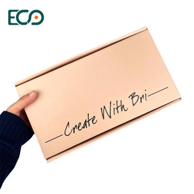 China Khaki Corrugated E-Flute Box Long Mailer Box With Brand Logo for Small Business Low MOQ Te koop