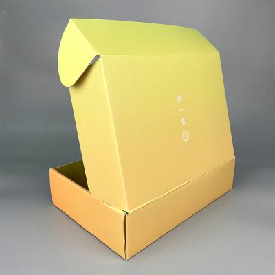 中国 Lemon Yellow Custom Logo Corrugated Mailer Box OEM Custom Print Shipping Mailer Box 販売のため