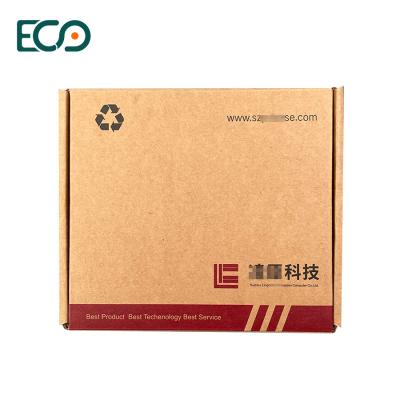 China Plain Disposable Brown Food Corrugated Kraft Paper Box With Recycled Materials zu verkaufen