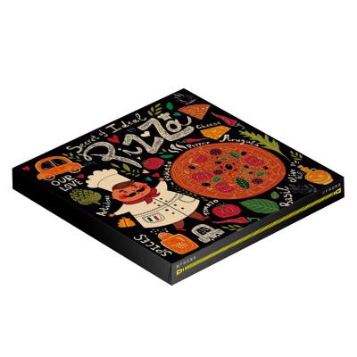 China High Quality Pizza Cake Donut Box Full Color Printing Cheap Custom Logo Portable Reusable Corrugated Delivery Box Te koop