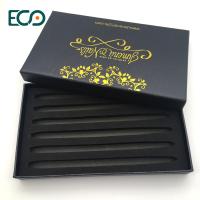 Quality Lid And Base Gift Packaging Blacpaper Box With Gold Foil Stamping EVA Insert for sale