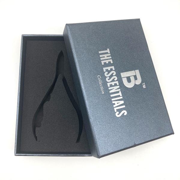 Quality Lid And Base Gift Packaging Blacpaper Box With Gold Foil Stamping EVA Insert for sale