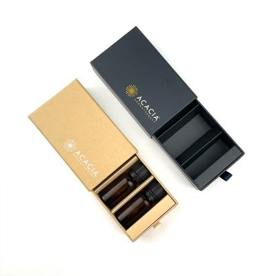Cina Custom Gold Foil Logo Luxury Essential Oil Rigid Cardboard Gift Box Packing Perfume Cosmetic Paper Boxes in vendita