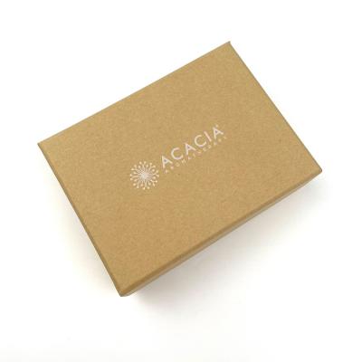 China Wholesale Custom Printed Kraft Paper Black Insert Rigid Cardboard Paper Box For Jewelry for sale