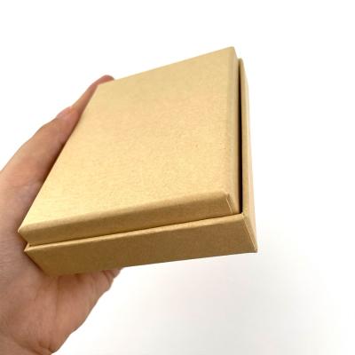 China Wholesale Custom Printed Kraft Paper Black Insert Rigid Cardboard Paper Box For Jewelry for sale