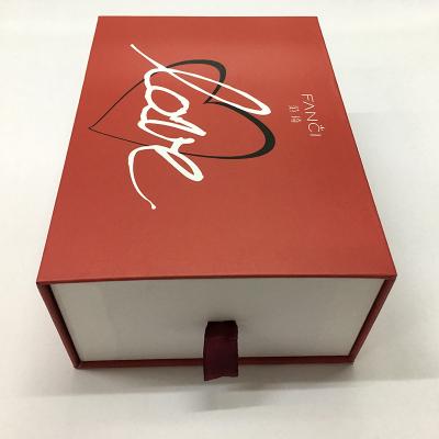 China Luxurious Kraft Paper Hard Cardboard Drawer Boxes for Belt Tie Underwear Wallet for sale