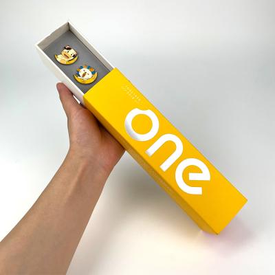 China Storage Gift Drawer Box Sliding Packaging Cardboard Custom Logo Rigid Box For Brooch Te koop
