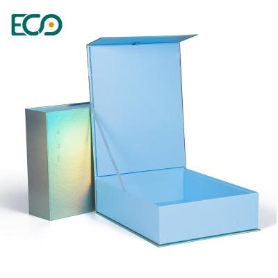 China Magnetic Custom Printed Rigid Boxes With Lid Holographic Cosmetic Luxury Paper Gift Box Packaging Te koop