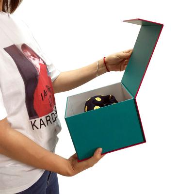 China Wholesale Printing Big Dark Green Colored Postal Eco Delivery Paper Gift Luxury Rigid Box Hat Shipping Boxes With Logo Te koop