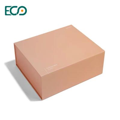 China Matte Light Orange Macaroon Color Hard Paper Box Rigid Cardboard Box With Magnetic Closure For Luxury Bag Women Bags Te koop