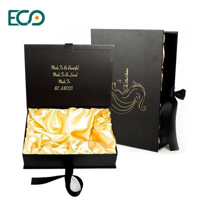 China Ready To Ship Regular Size Decorative Glittering Gold Finishing Luxury Square Gift Box With Ribbon And Magnetic Lid for sale