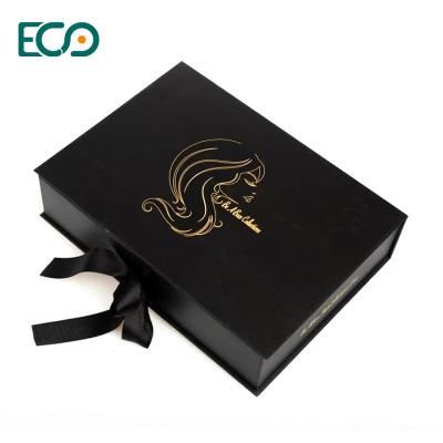 China Custom Magnetic Closure Gift Boxes Matt Black Luxury Flap Lid gift box Packaging for sale