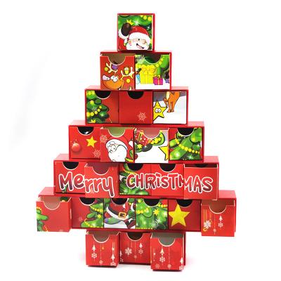 China Custom Cardboard Nail Polish Cosmetic Christmas Advent Calendar Gift Packaging Box Te koop