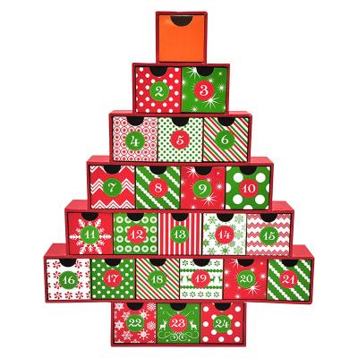 China Custom Cardboard Nail Polish Cosmetic Christmas Advent Calendar Gift Packaging Box Te koop