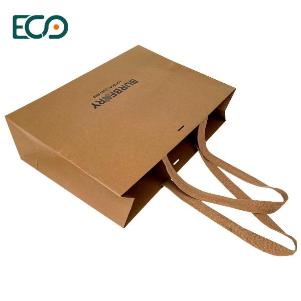 Quality Recyclable Kraft Paper Bag Gift Shopping Paper Bag With Rope Handle For Boutique for sale