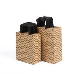 Quality Black And White Dot Pattern Design Shopping Bag Kraft Brown Paper Bag With Flat for sale