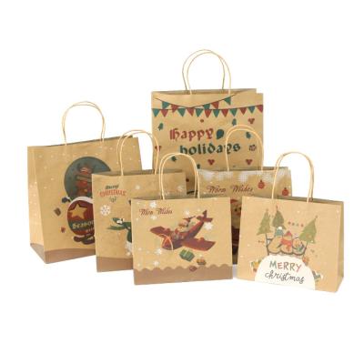 China OEM  Eco Friendly Box Shape Stype Paper Bags With Handle for Packing Food for sale