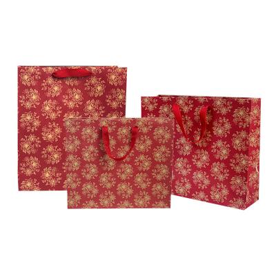 China OEM  Eco Friendly Box Shape Stype Paper Bags With Handle for Packing Food for sale