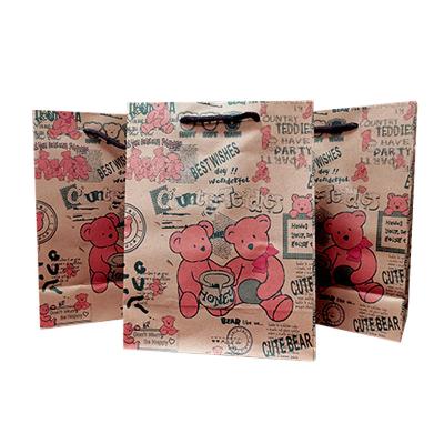 China OEM  Eco Friendly Box Shape Stype Paper Bags With Handle for Packing Food for sale