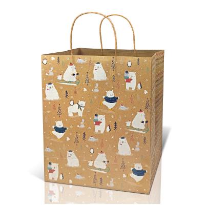 China Coffee Carry Kraft Paper Bag Brown Paper Bag With Handle Take Away Te koop