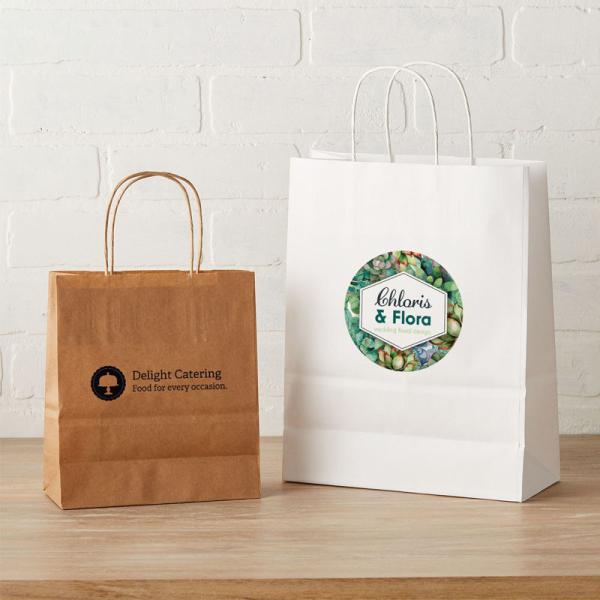 Quality Unique Colour Printing Commercial Kraft Paper Packaging Bag With Twisted Handle for sale