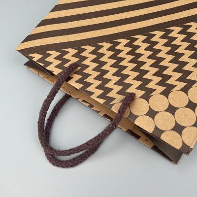 Cina Heavy Duty Personalised Khaki Paper Bag For Gift Packaging Shopping in vendita