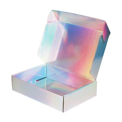 China Recycled Materials Low Moq Laser Beauty Cardboard Shipping Cardboard Corrugated Paperboards Packaging Foldable Mailing Box For Gift Te koop