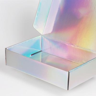 China Recycled Materials Low Moq Laser Beauty Cardboard Shipping Cardboard Corrugated Paperboards Packaging Foldable Mailing Box For Gift Te koop