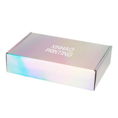 China Recycled Materials Low Moq Laser Beauty Cardboard Shipping Cardboard Corrugated Paperboards Packaging Foldable Mailing Box For Gift Te koop