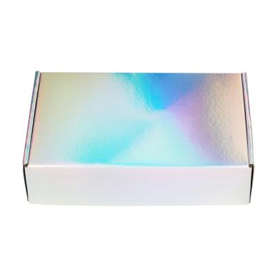 China Recycled Materials Low Moq Laser Beauty Cardboard Shipping Cardboard Corrugated Paperboards Packaging Foldable Mailing Box For Gift Te koop
