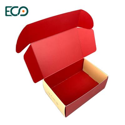 China Red Recycled Custom Logo Food Grade Cardboard Paper Materials Shipping Boxes Box For Pizza Cake à venda