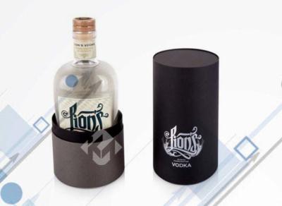 China Beautiful Round Cardboard Wine Gift Box Water Resistant Customization Cardboard Wine Tube for sale