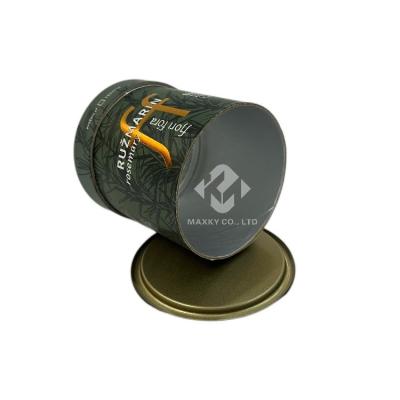 China Anti Rust Custom Paper Tube Packaging With Metal Lid Barrier Protection Durable for sale