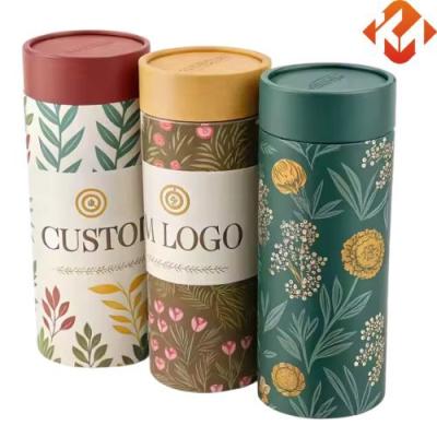 China Eco Friendly Cardboard Round Packaging Paper Tube Food Cylinder Kraft Paper Tube Packaging for sale