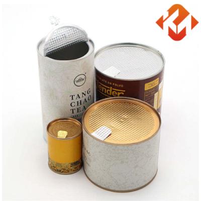 中国 カスタムサイズ 食品級紙紙紙チューブ缶 砂糖 チョコレート パンの保管のために 葉巻蓋を簡単に剥がします 販売のため