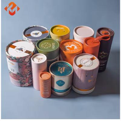 China Environmentally friendly craft packaging tea paper tube customized cylindrical high-quality tea perfume cardboard paper tube packaging for sale