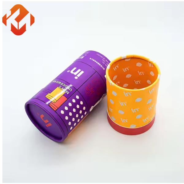 Quality Custom printed logo high quality round cardboard cylinder gift scarf socks T-shirt towel wrapping paper tube clothing for sale