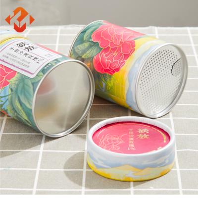 Cina Lattine metalliche personalizzabili con stampa logo, barattoli in alluminio con coperchio a strappo, scatole di carta per tè, tubi per imballaggio in vendita